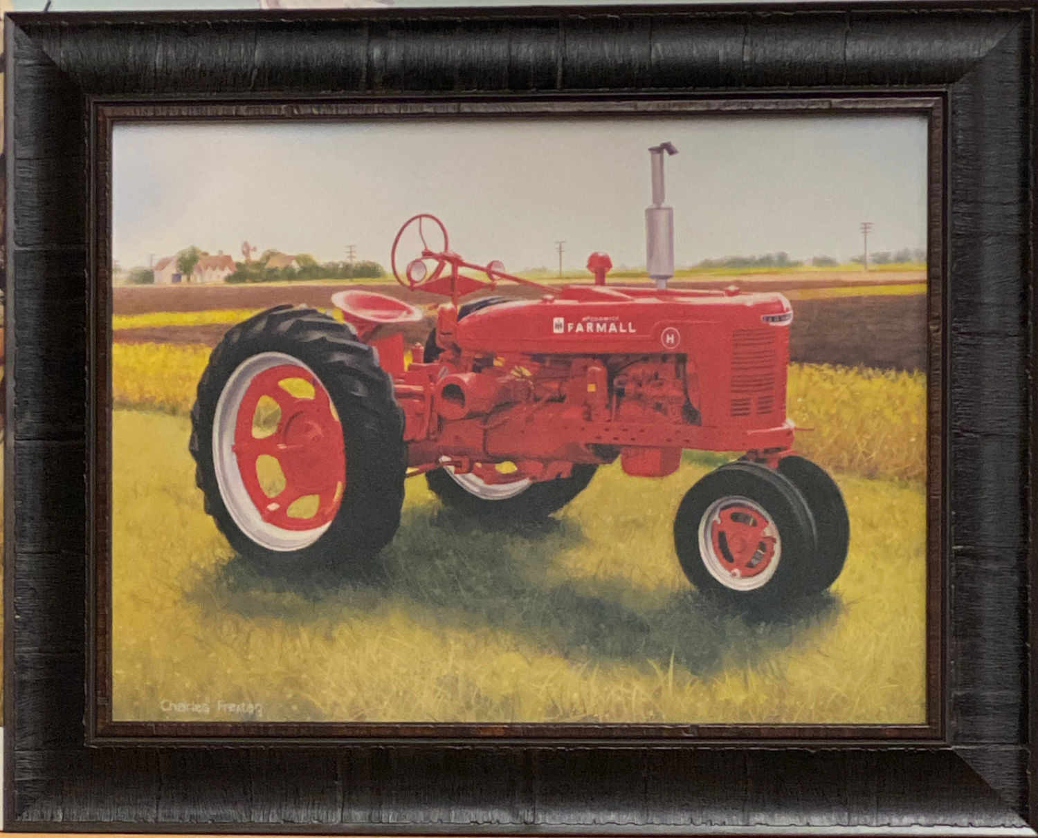 Charles Freitag Farmall Tractor Studio Canvas-Framed 20 x 16 ...