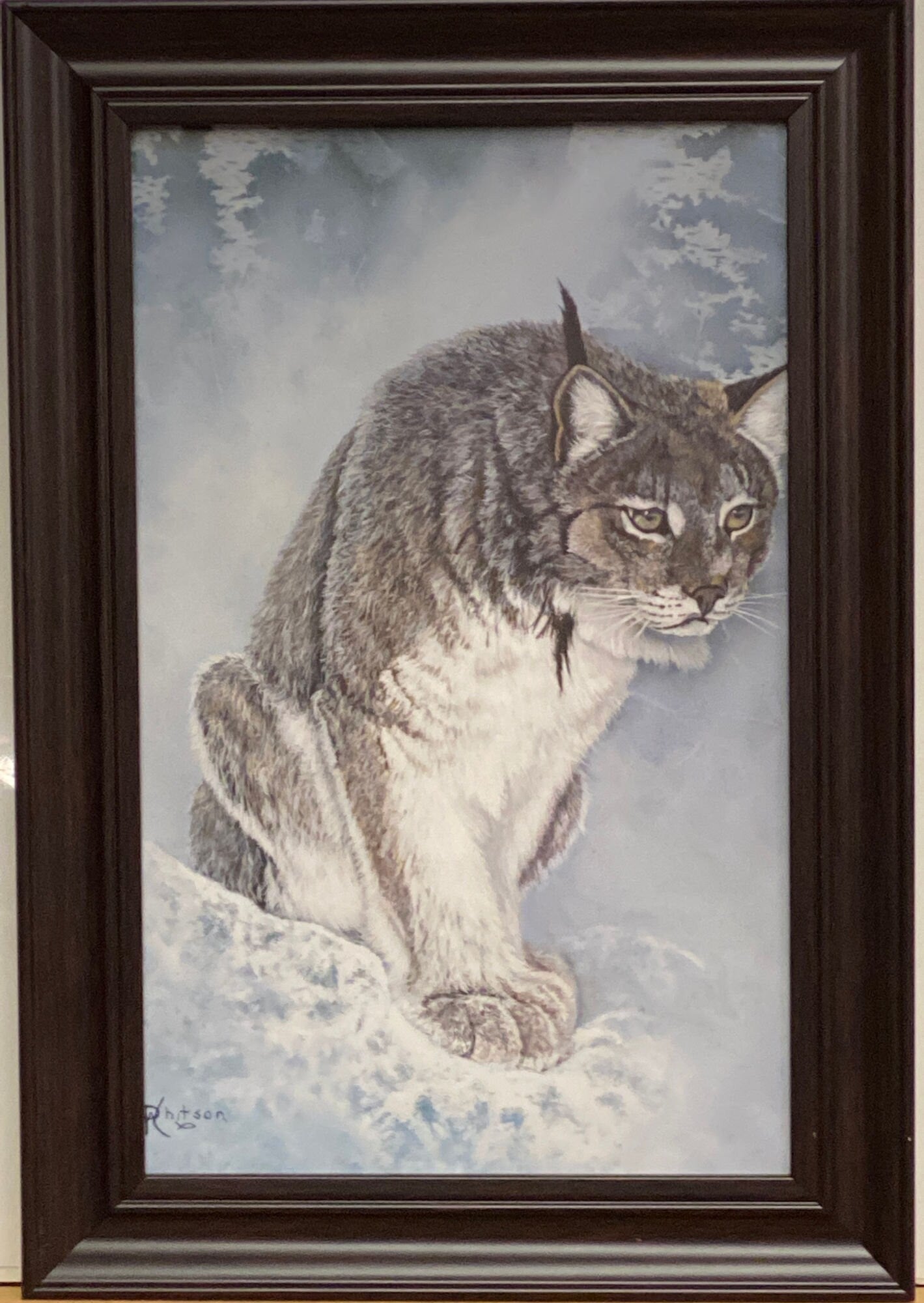 Ray Whitson Lynx Art Print-Framed 14.5 x 10 | WildlifePrints.com